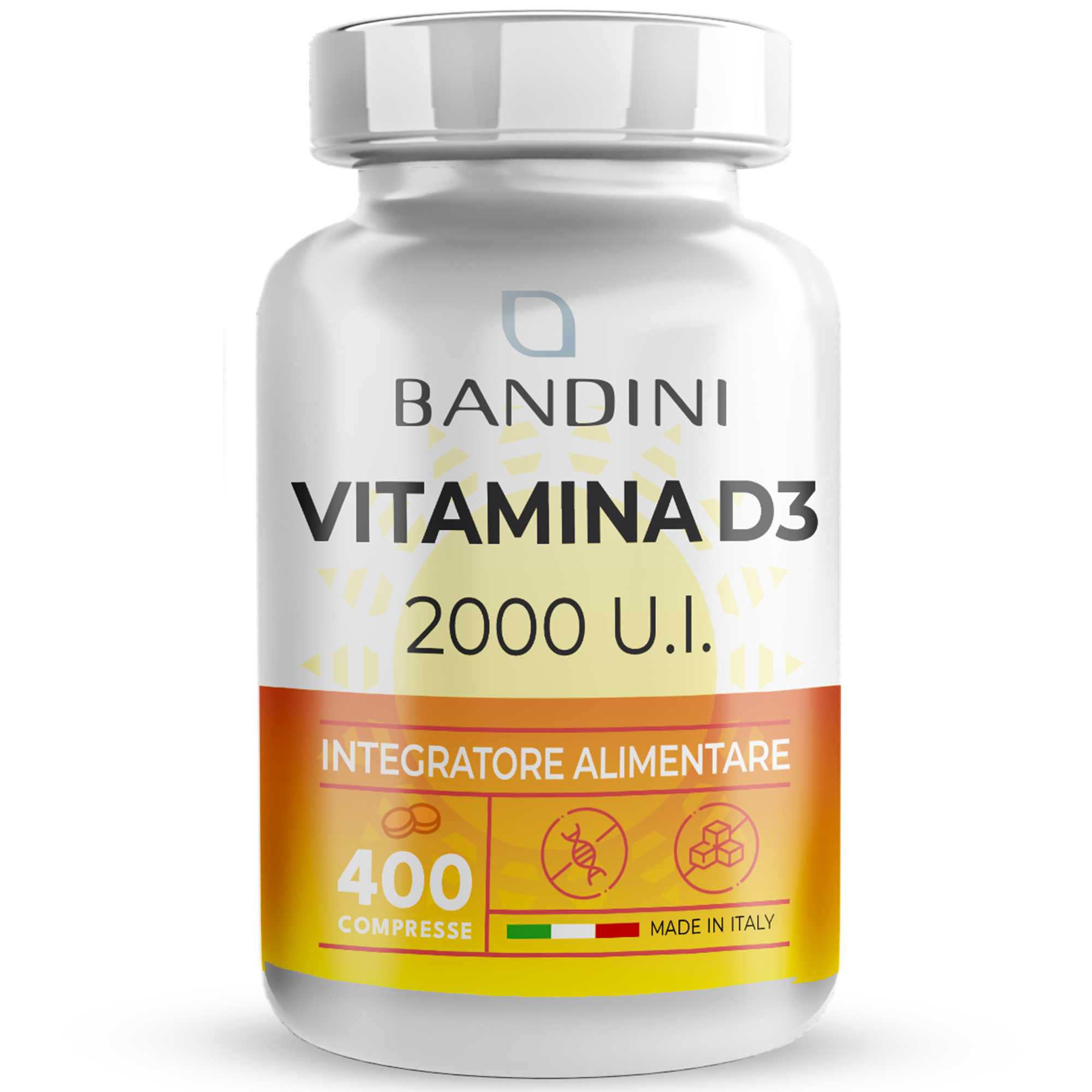 Vitamina D3 2000 U.I. 400 compresas -Bandini Pharma