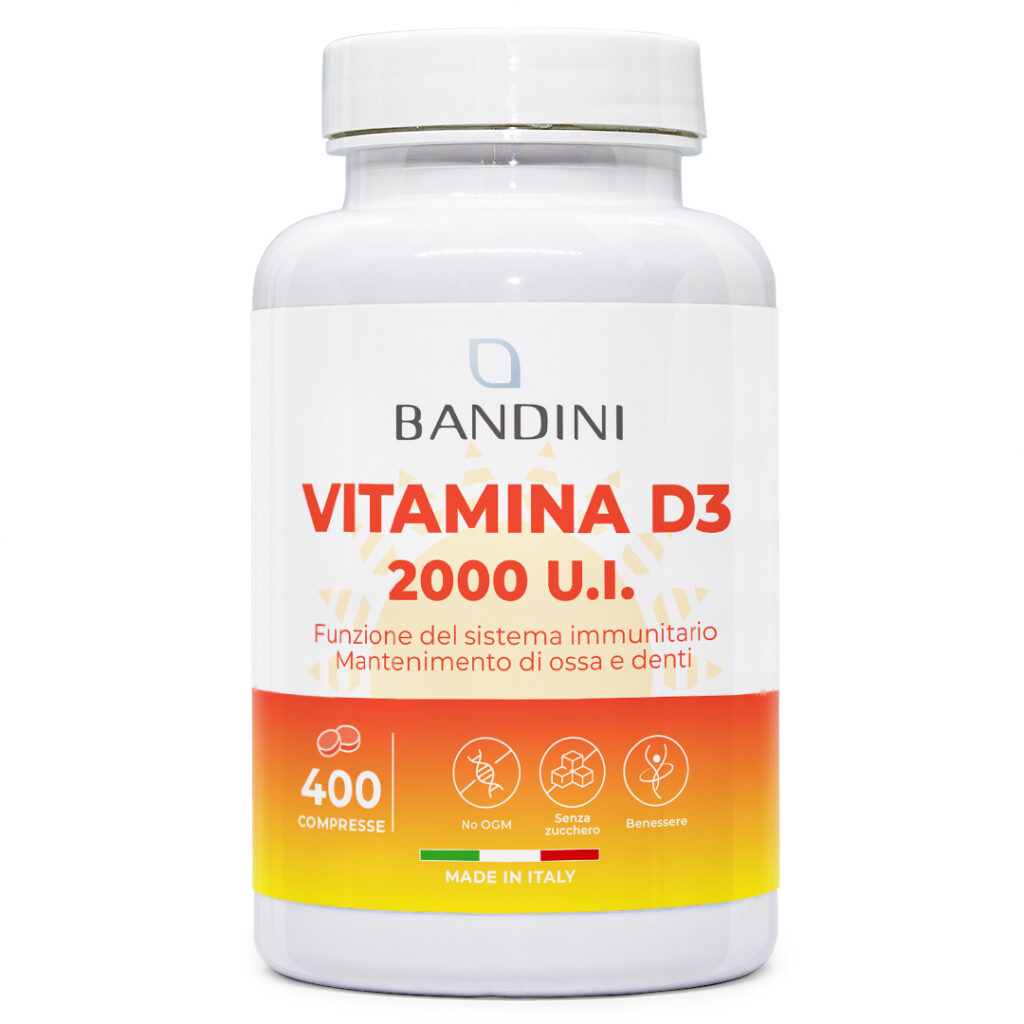 Vitamina D3 2000 U.I. 400 compresas -Bandini Pharma